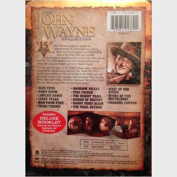 Media | The John Wayne Collection Dvd Set 5 Disc Tin Set New | Poshmark